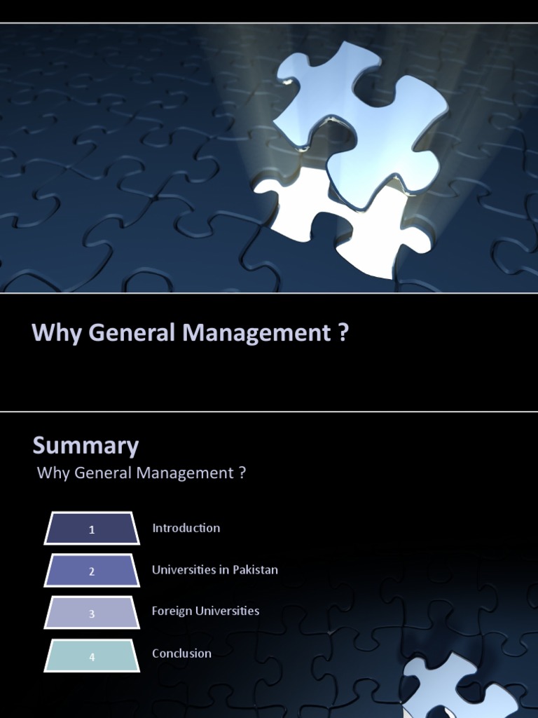 Why General Management ? | Download Free PDF | Master Of Business ...