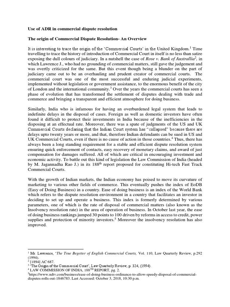 Adr Essay Final | PDF | Alternative Dispute Resolution | Arbitration
