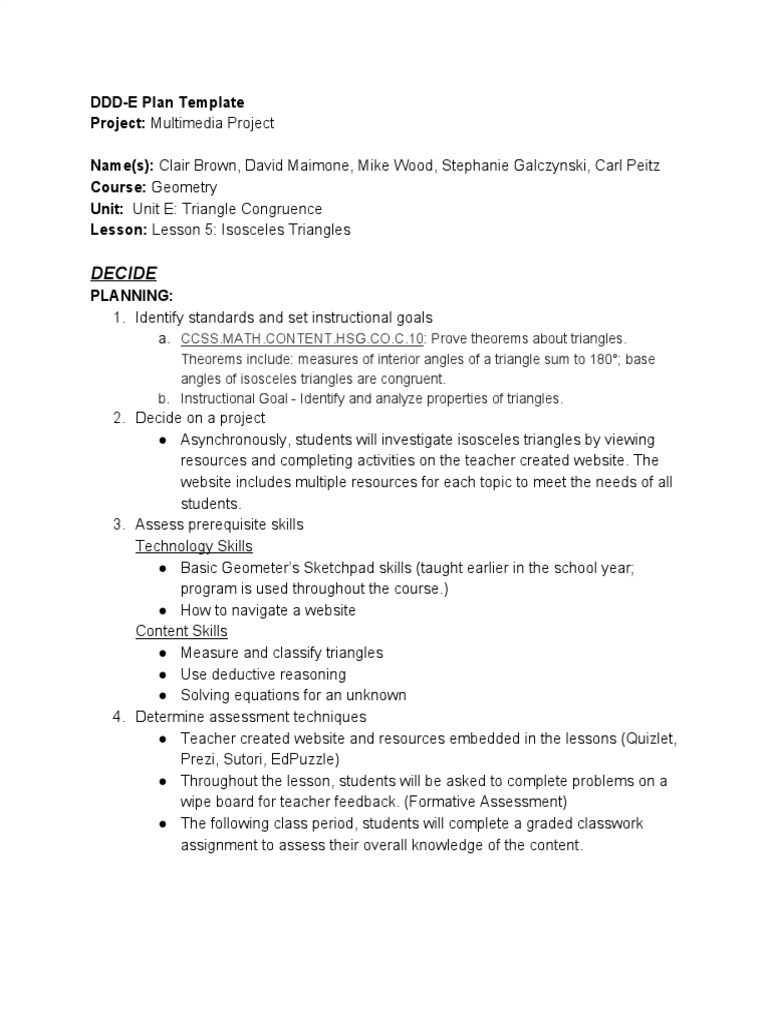 Ddd-E Plan Multimedia | PDF | Triangle | Education Theory