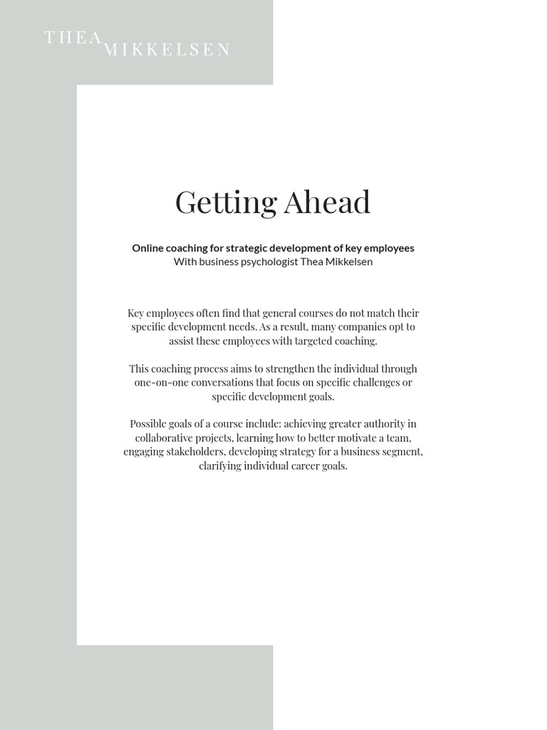 Getting Ahead ENG | PDF | Goal | Psychological Concepts