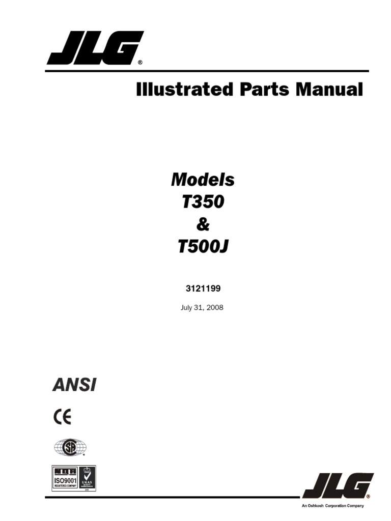 JLG T350 - 200parts 8-07-31 | PDF | Machines | Brake