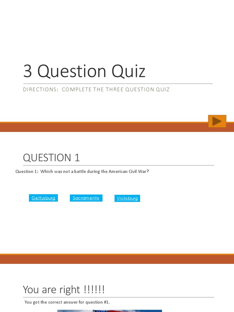 3 Question PPT Quiz | PDF
