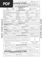 Postal Id Application Form | PDF | Travel Visa | Identity Document