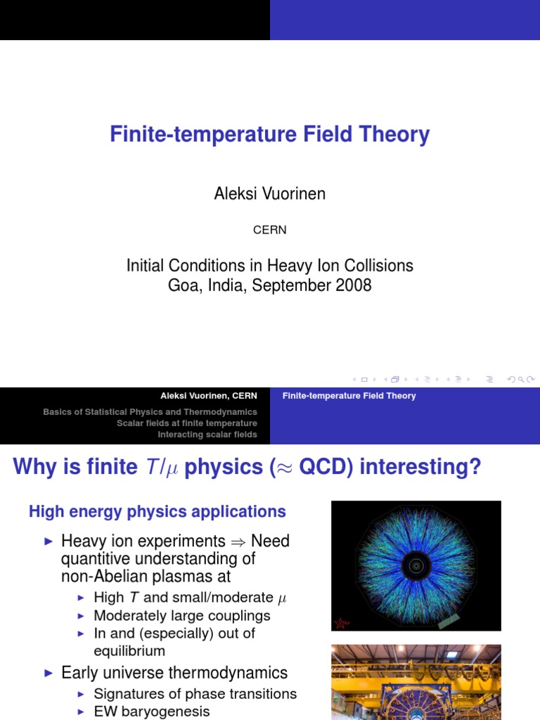 Finite-Temperature Field Theory | PDF | Field (Physics) | Quantum Field Theory