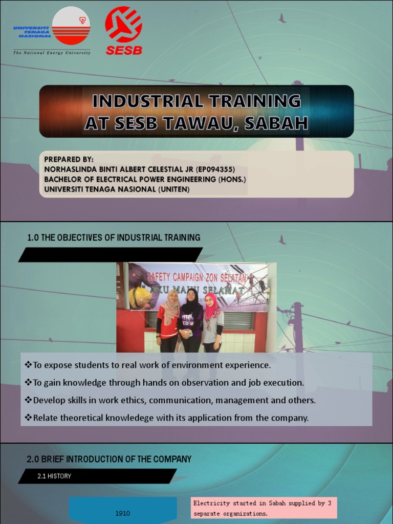 Objectives and Roles of Industrial Training at SESB | PDF | Watt ...