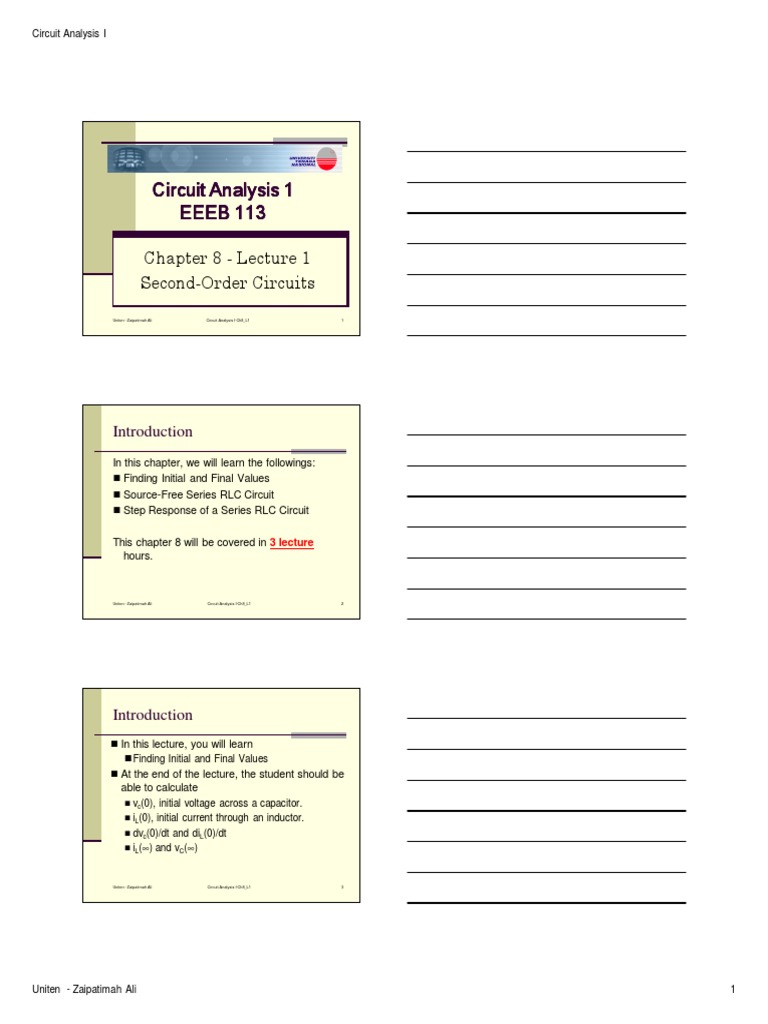 Circuit Analysis 1 Circuit Analysis 1 Circuit Analysis 1 Circuit ...