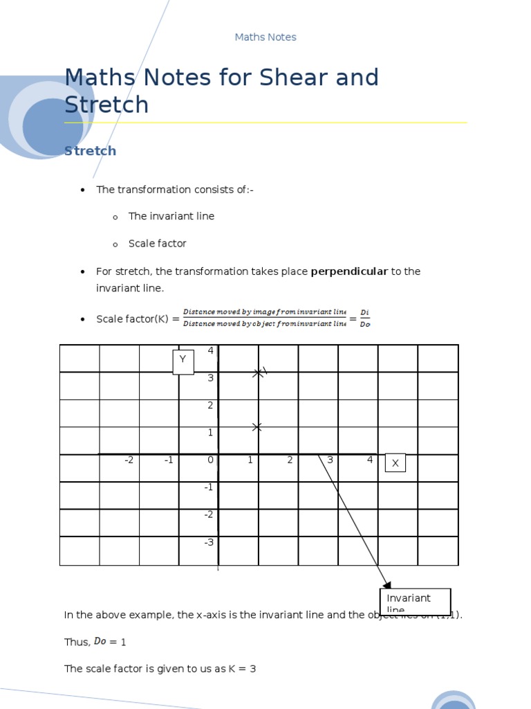 Shear and Stretch | PDF | Cartesian Coordinate System | Differential ...