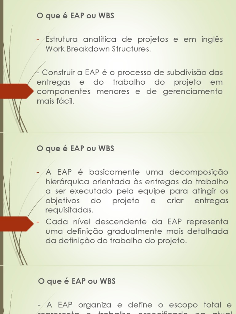 O Que É EAP Ou WBS | PDF