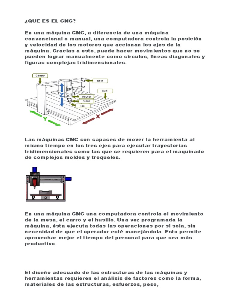 QUE ES EL CNC Manual Contruccion Casera | PDF | Control numerico | Herramientas
