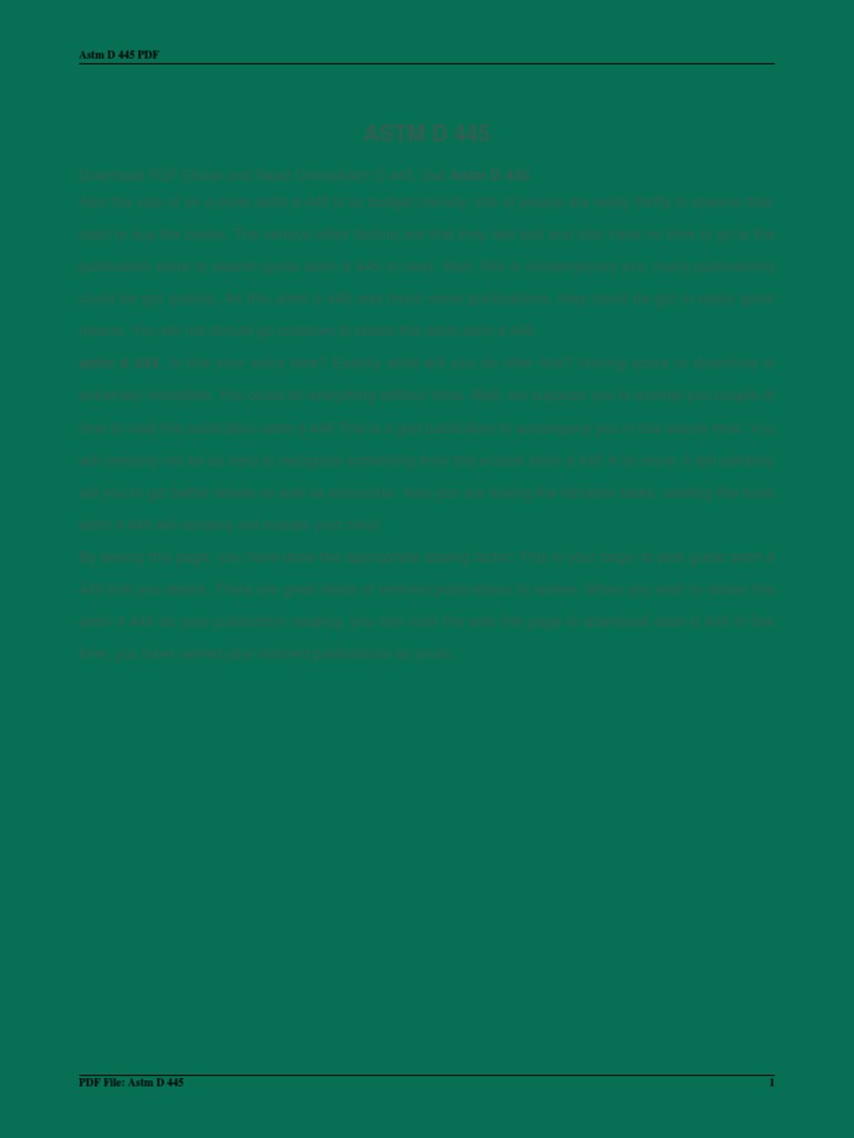 ASTM D 445 Viscosity Standard for Petroleum Products | PDF | Viscosity ...