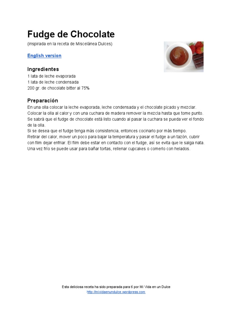 Fudge de Chocolate PDF | PDF