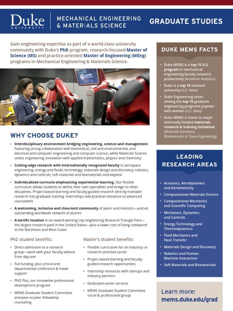 Graduate Studies: Why Choose Duke? | PDF | Doctor Of Philosophy | Duke ...