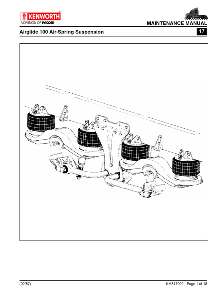Kenworth Airglide 100 Suspension Guide | PDF | Suspension (Vehicle) | Valve