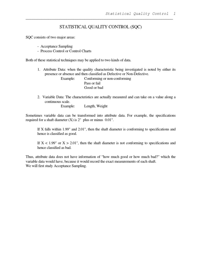 Stats Quality Control 2 | PDF