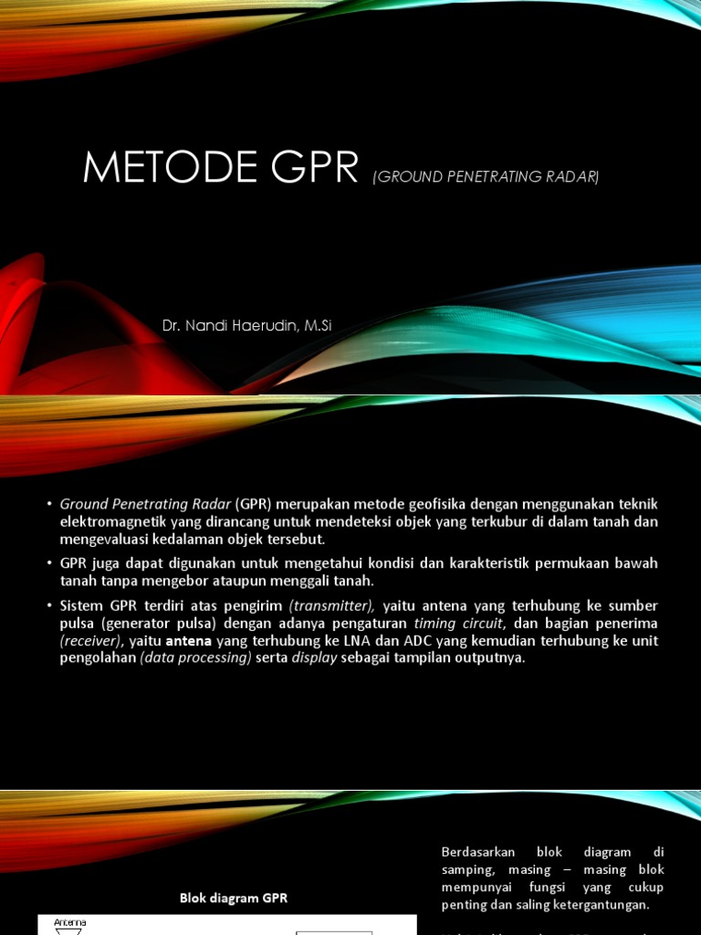Metode GPR (Ground Penetrating Radar) | PDF