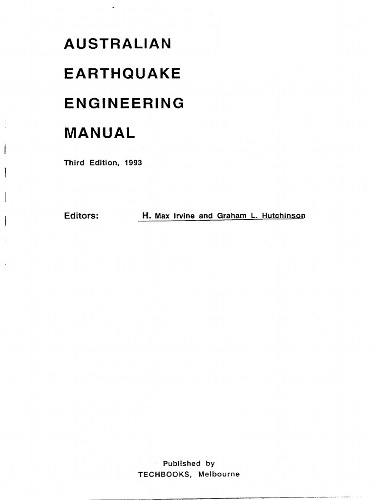 Australian Earthquake Engineering Manual (3rd Ed.) PDF | PDF