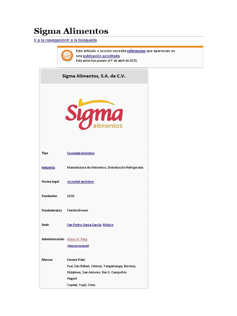 Historia y Marcas de Sigma Alimentos | PDF | Constructivismo (filosofía ...