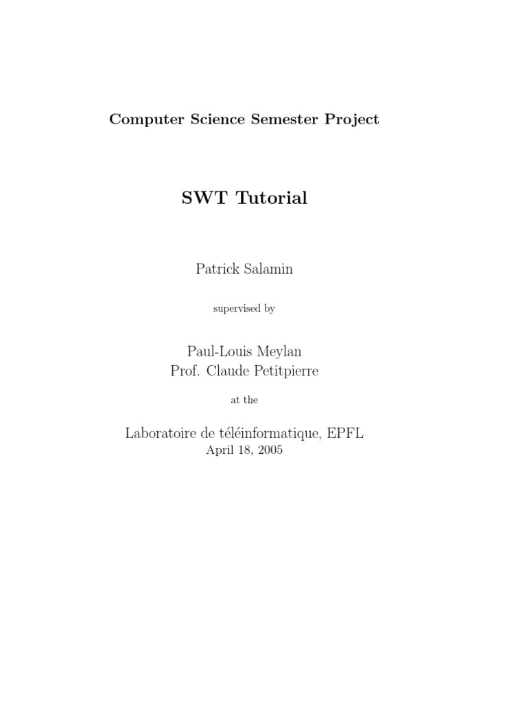 SWT Tutorial (Java) | PDF | Computer Programming | Computing