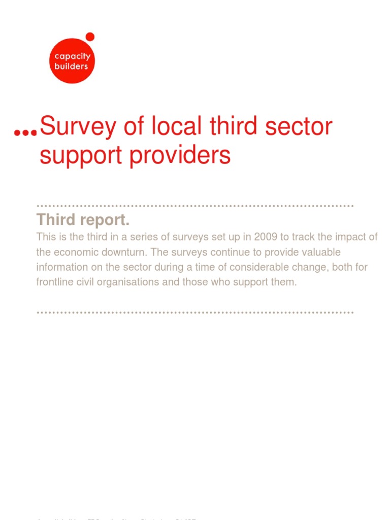 Survey of Local Third Sector Support Providers | PDF