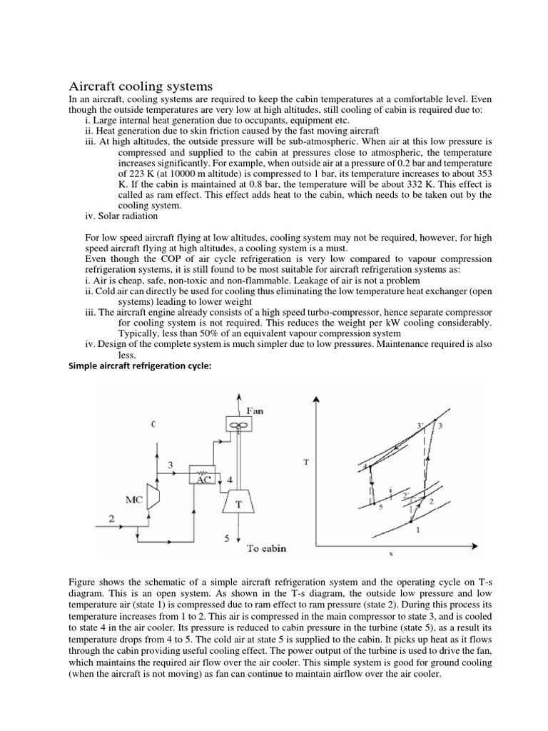 Aircraft Cooling Systems Overview | PDF | Air Conditioning | Refrigeration