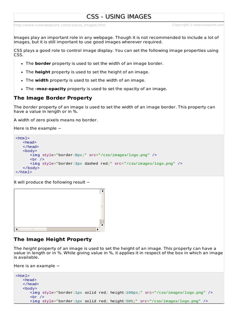 Css Images | PDF | Cascading Style Sheets | Computer Graphics