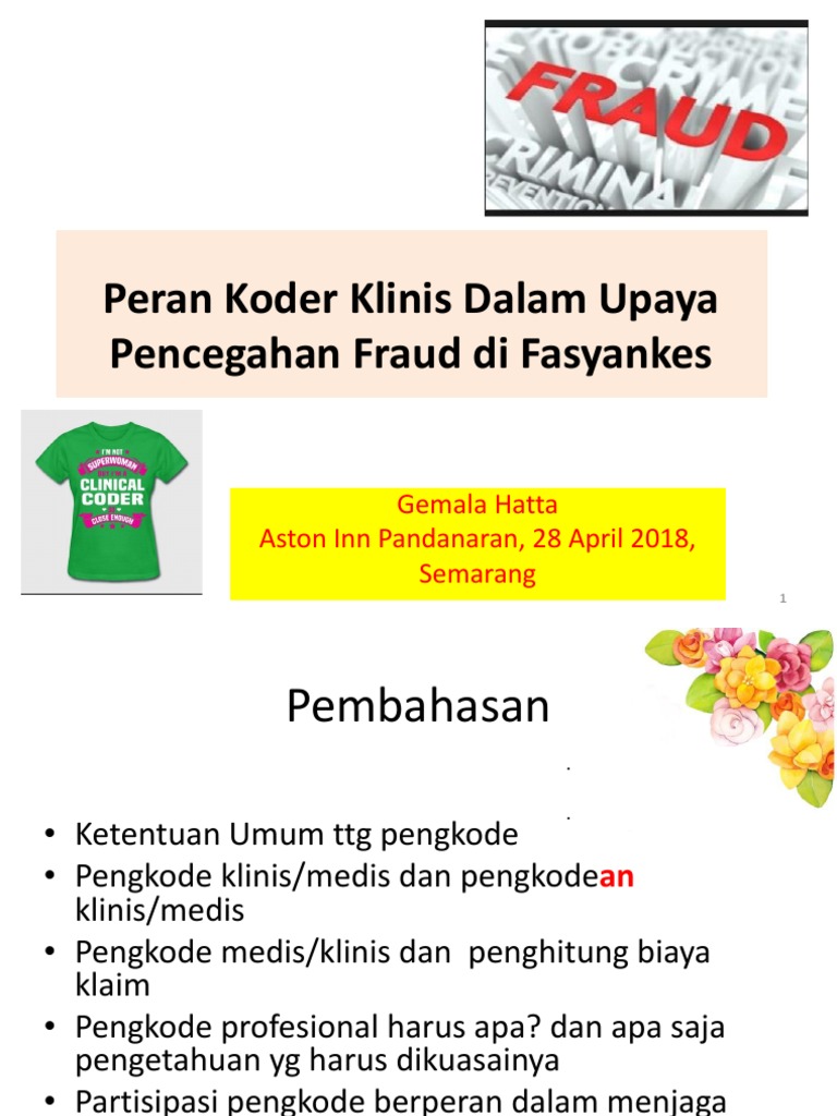 Peran Koder Klinis Dalam Upaya Pencegahan Fraud PDF | PDF | Pengelolaan Keuangan & Uang