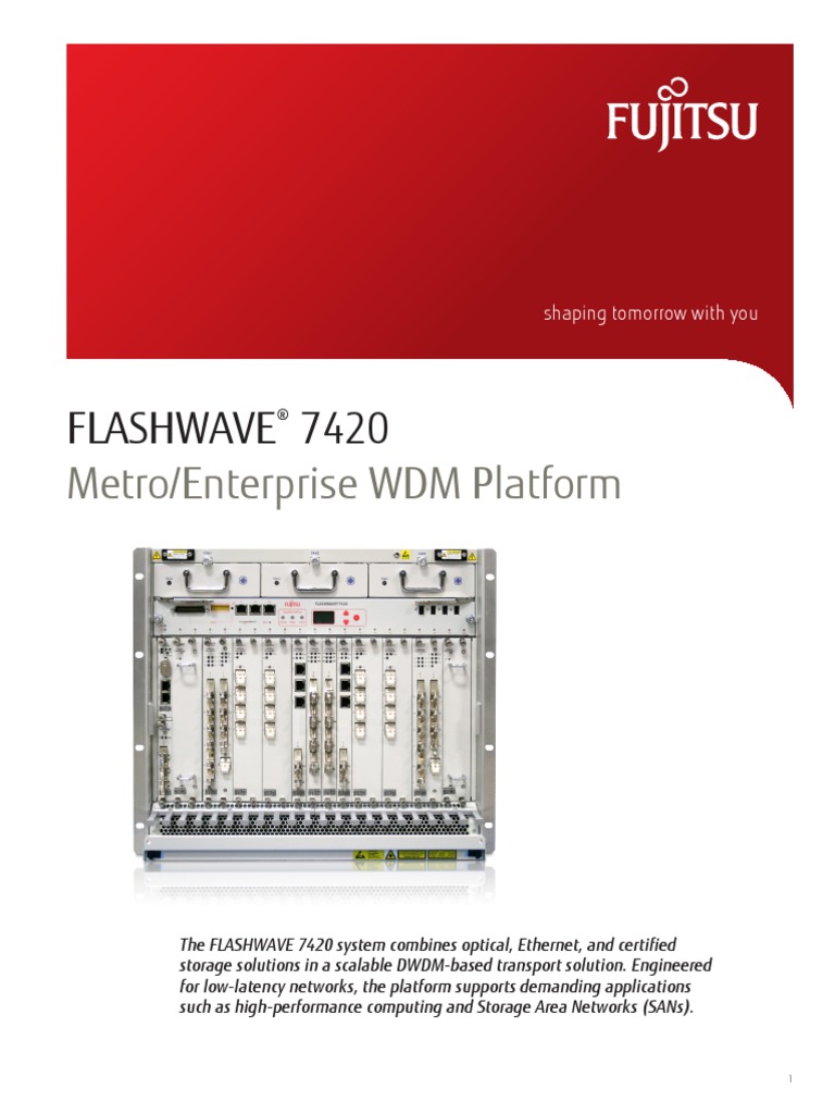 Flashwave 7420 | PDF | Wavelength Division Multiplexing | Computer Network