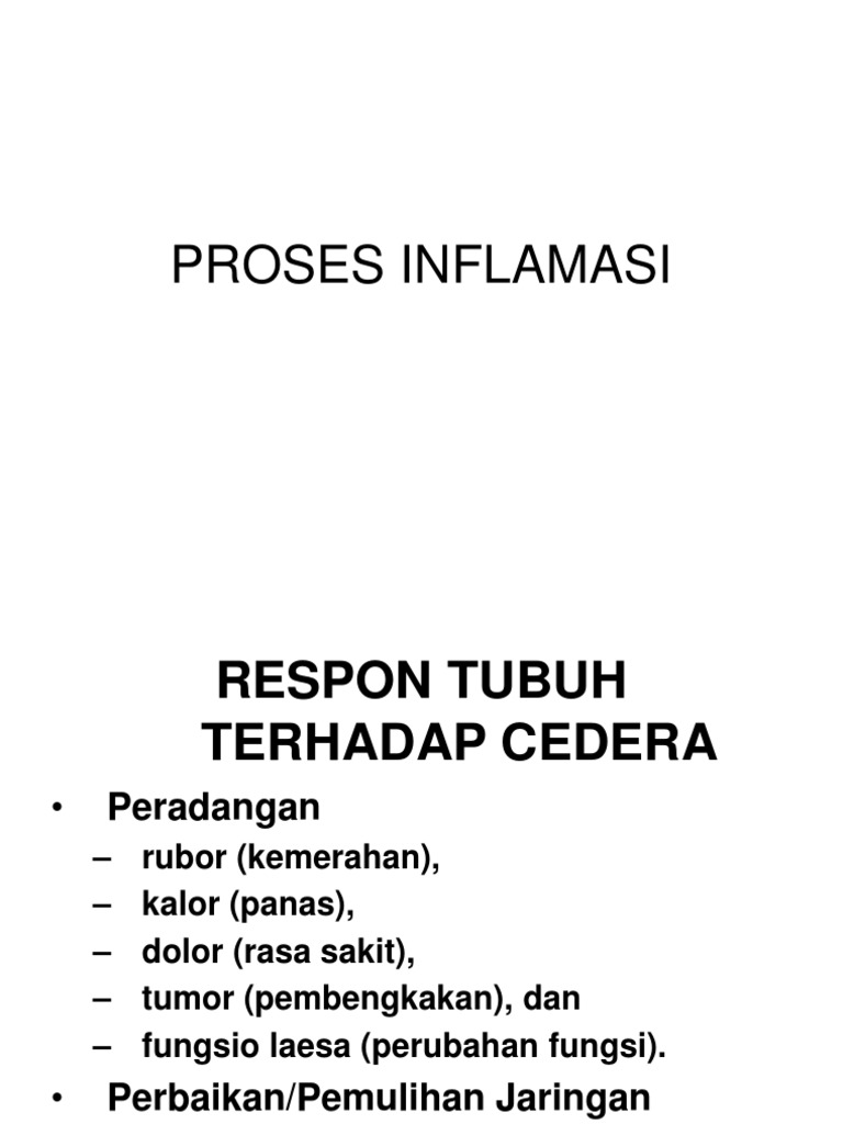 Proses dan Respon Inflamasi Tubuh | PDF