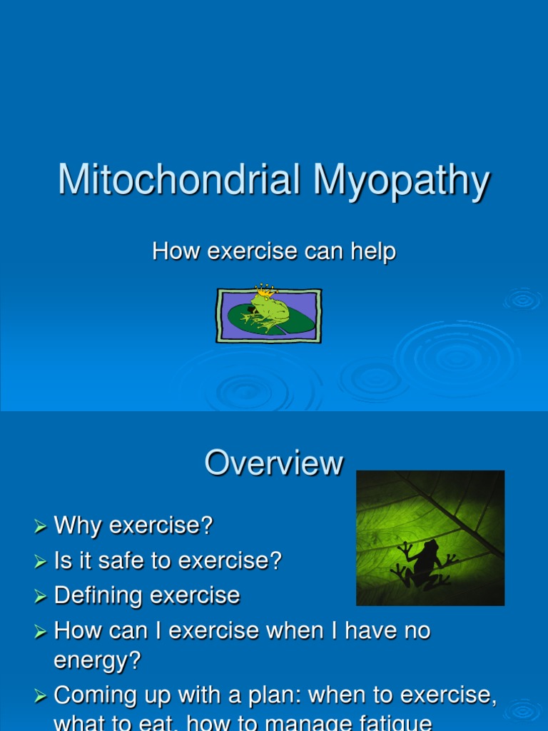 Mitochondrial Myopathy: How Exercise Can Help | PDF | Mitochondrion ...