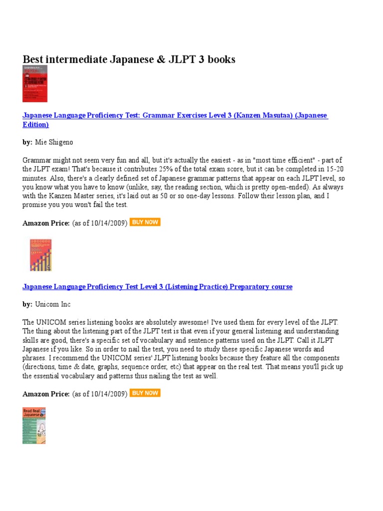 Books For Intermediate Learners | PDF | Japanese Language | Human ...