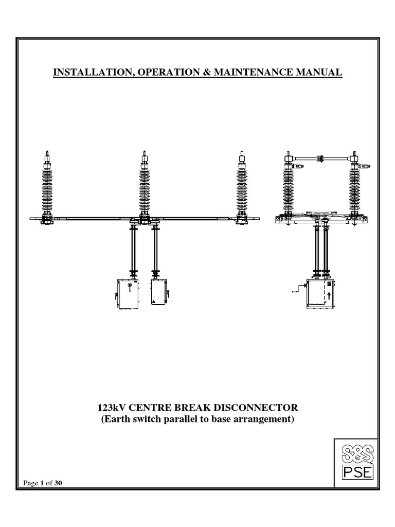 123kV Disconnector Earth Switch Guide | PDF | Switch | Electrical Connector