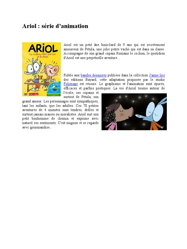 Ariol : Aventures d'un âne amoureux | PDF