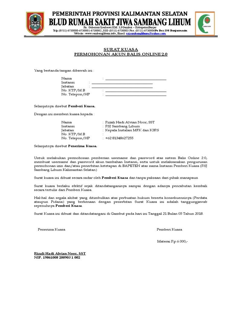 Format Surat Kuasa | PDF