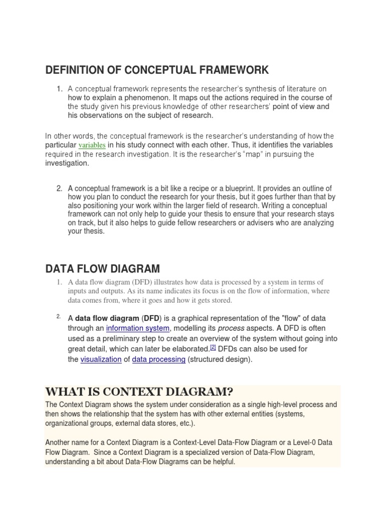 Definition of Conceptual Framework | PDF | Table Of Contents | Use Case
