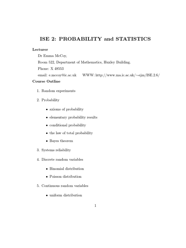 Notes PDF | PDF | Normal Distribution | Probability Distribution