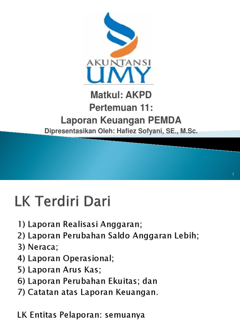 Matkul - AKPD Pertemuan 11 Laporan Keuangan PEMDA | PDF | Pengelolaan ...
