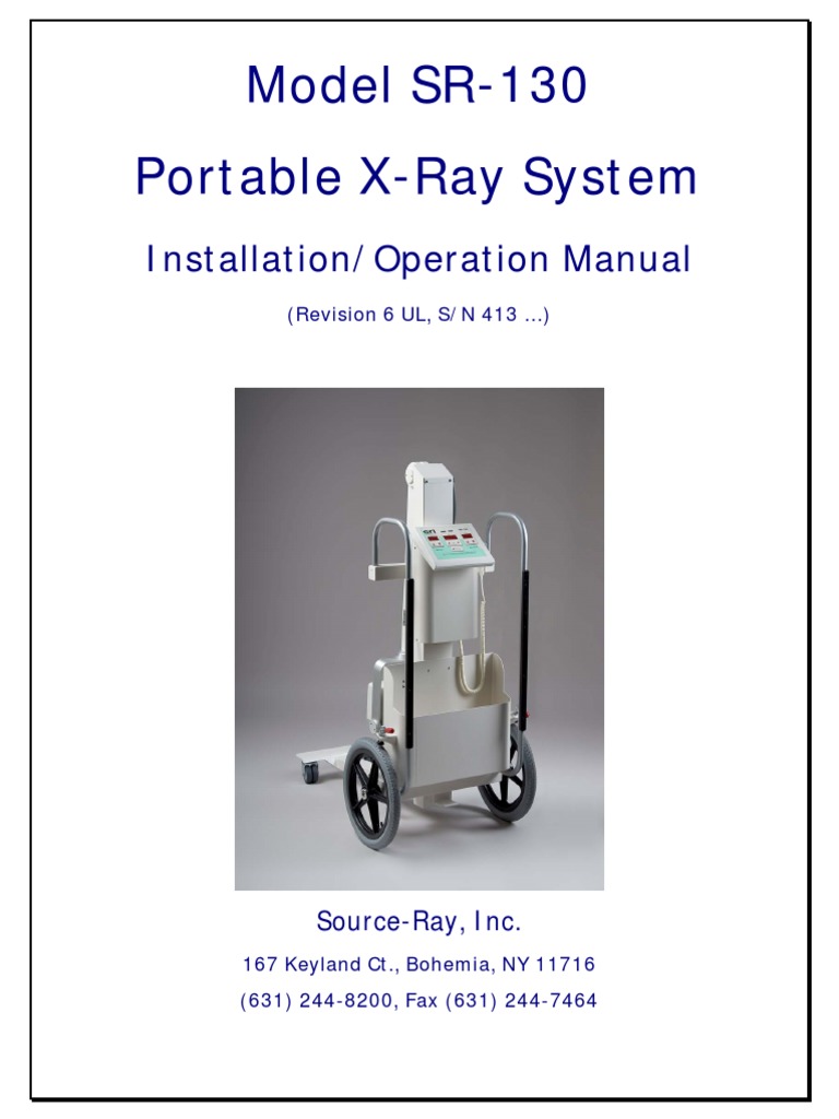 SR-130 Portable X-Ray System Manual | PDF | Power Inverter | Rectifier