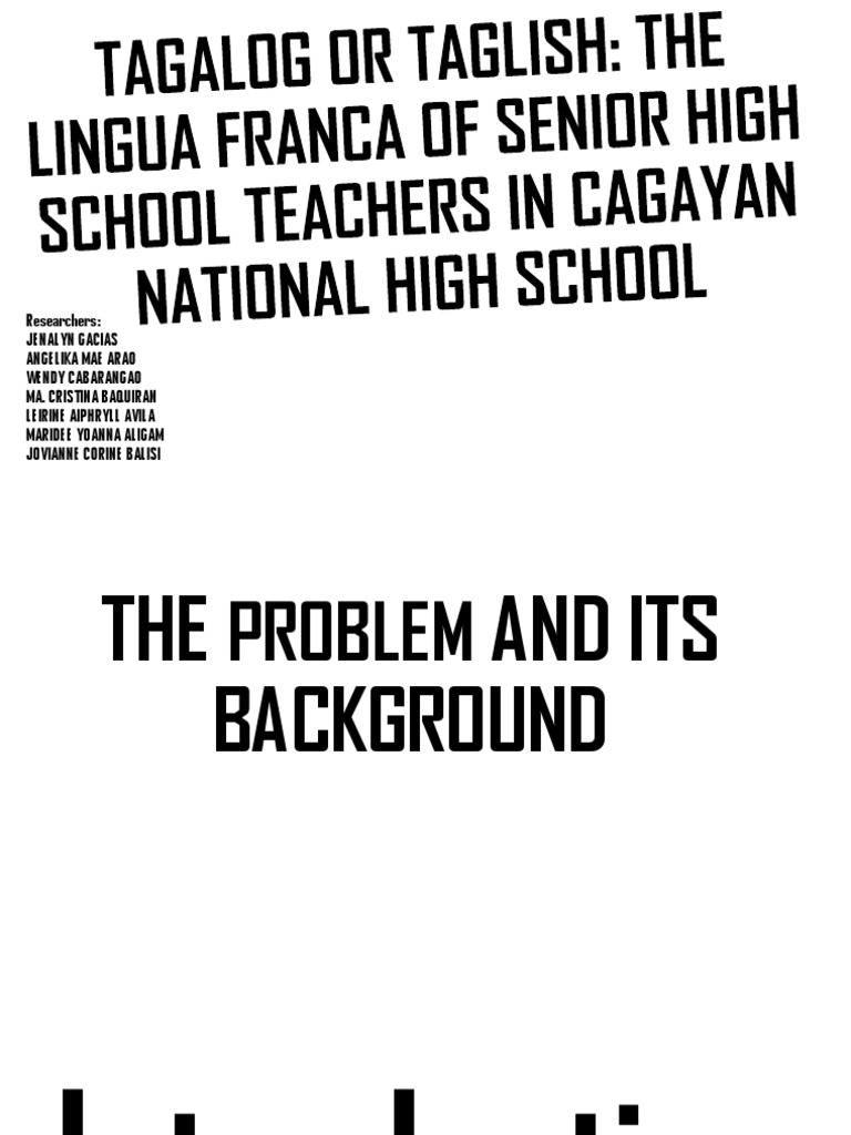Practical Research Proposal | PDF | Philippines | Tagalog Language