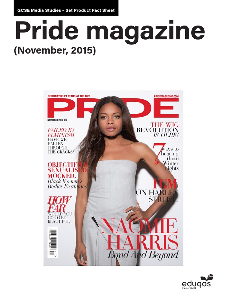 Pride Magazine Cover FACTSHEET | PDF | Femininity | Hairstyle