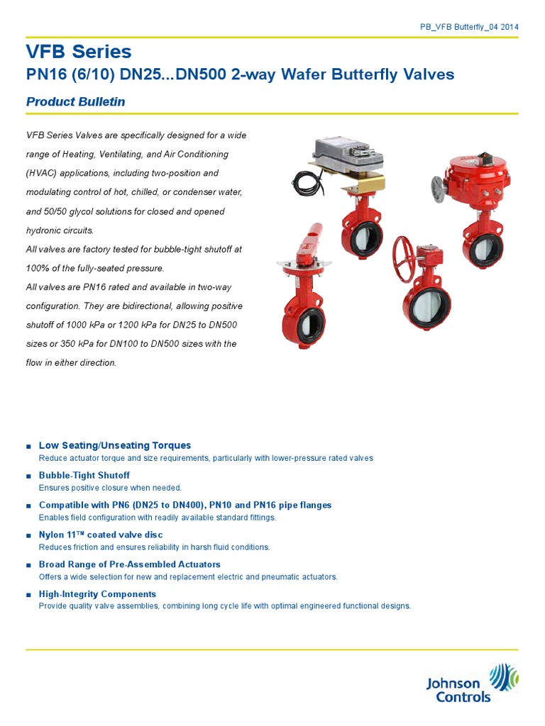 Be Butterfly Valves PB VFB PDF | PDF | Valve | Actuator