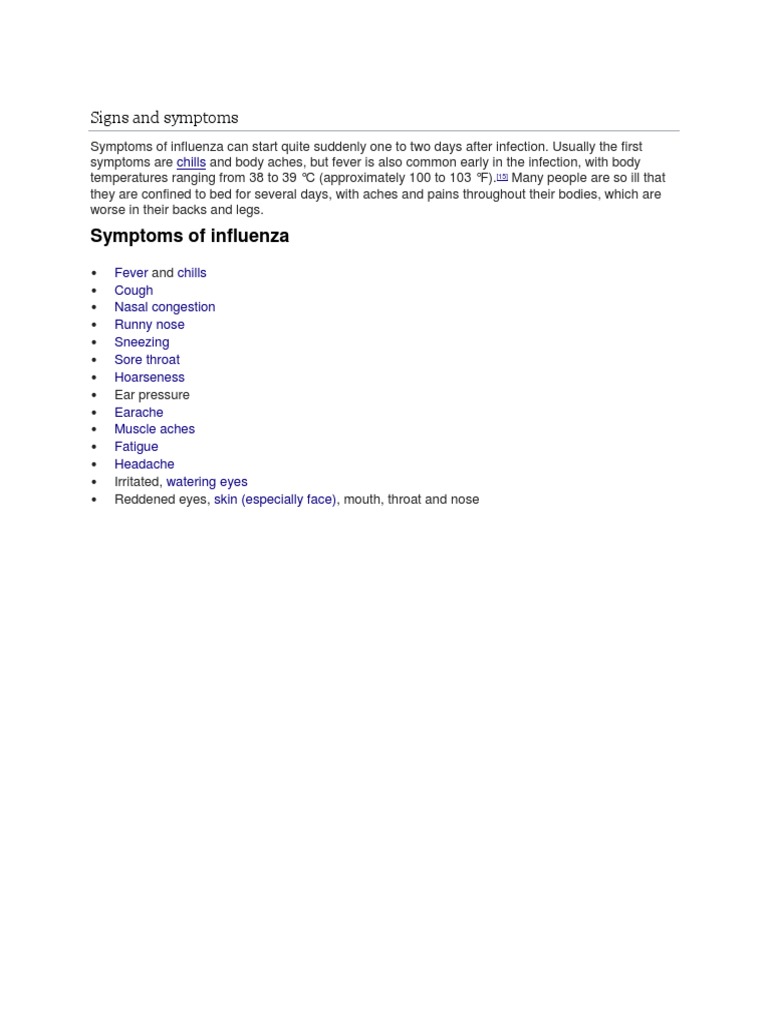 Signs and Symptoms | PDF