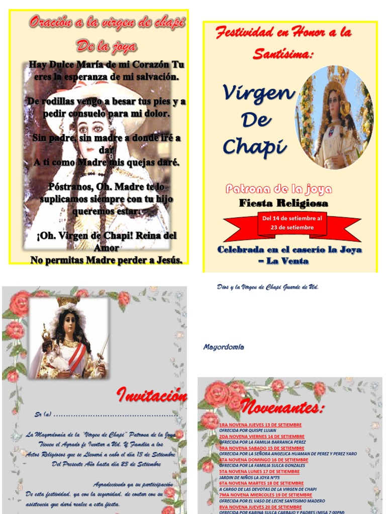 Oración A La Virgen de Chapi | PDF