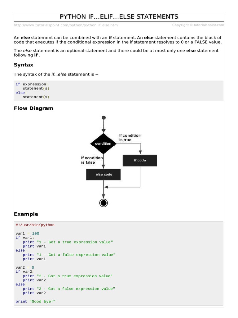 Python If Else PDF | PDF