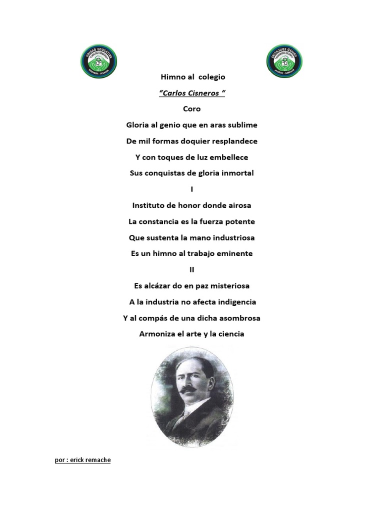 Himno al Colegio Carlos Cisneros | PDF