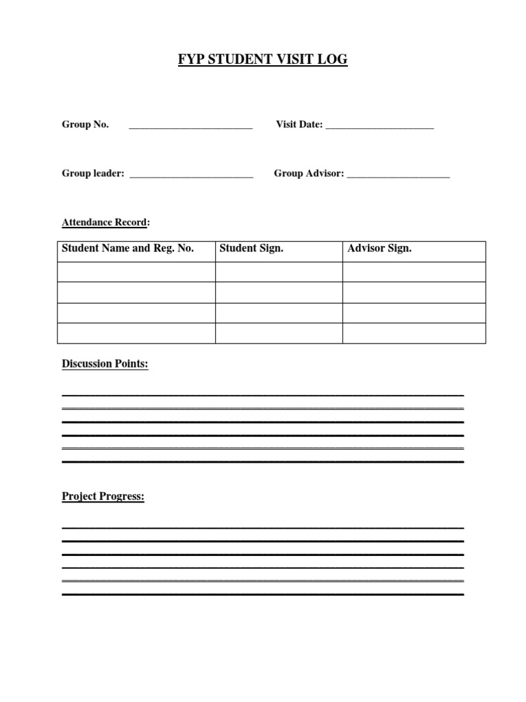 Modified-Fyp Student Visit Log | PDF