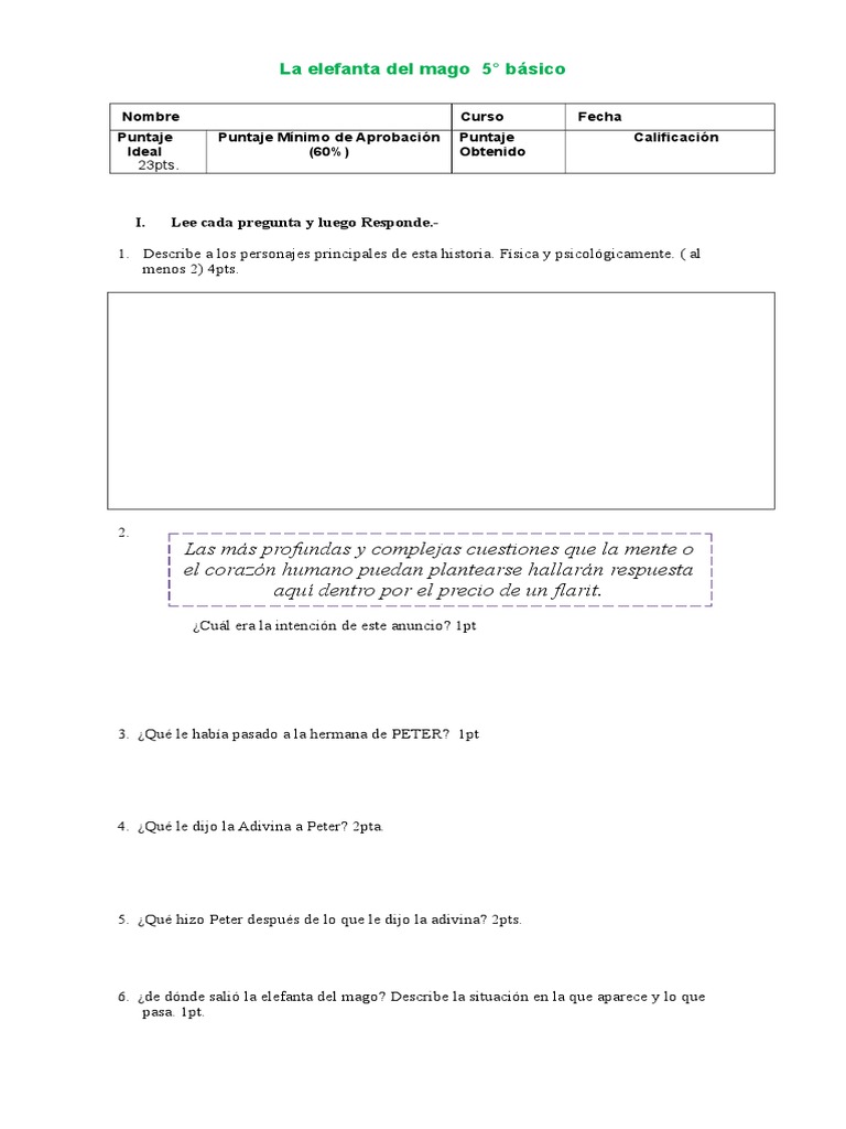 Prueba Del Libro La Elefanta Del Mago