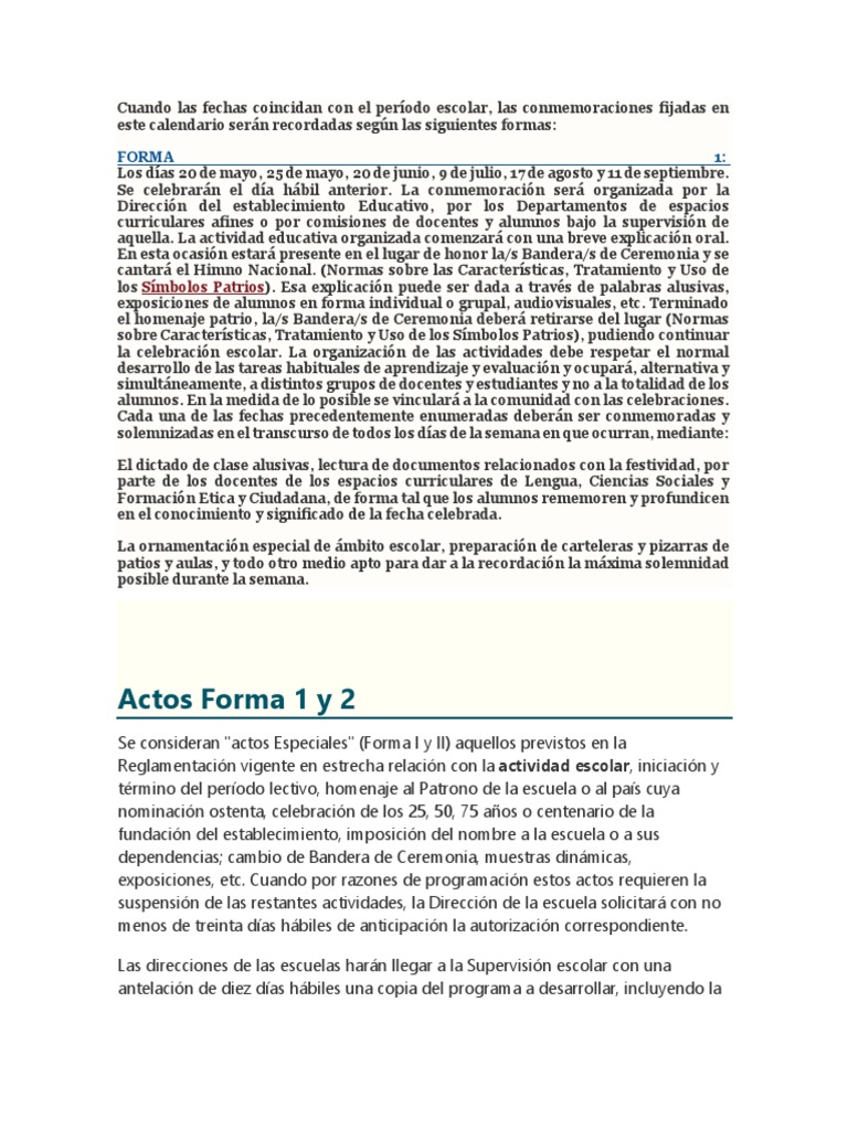Tipos de Actos Escolares | PDF | Bandera | Estudiantes