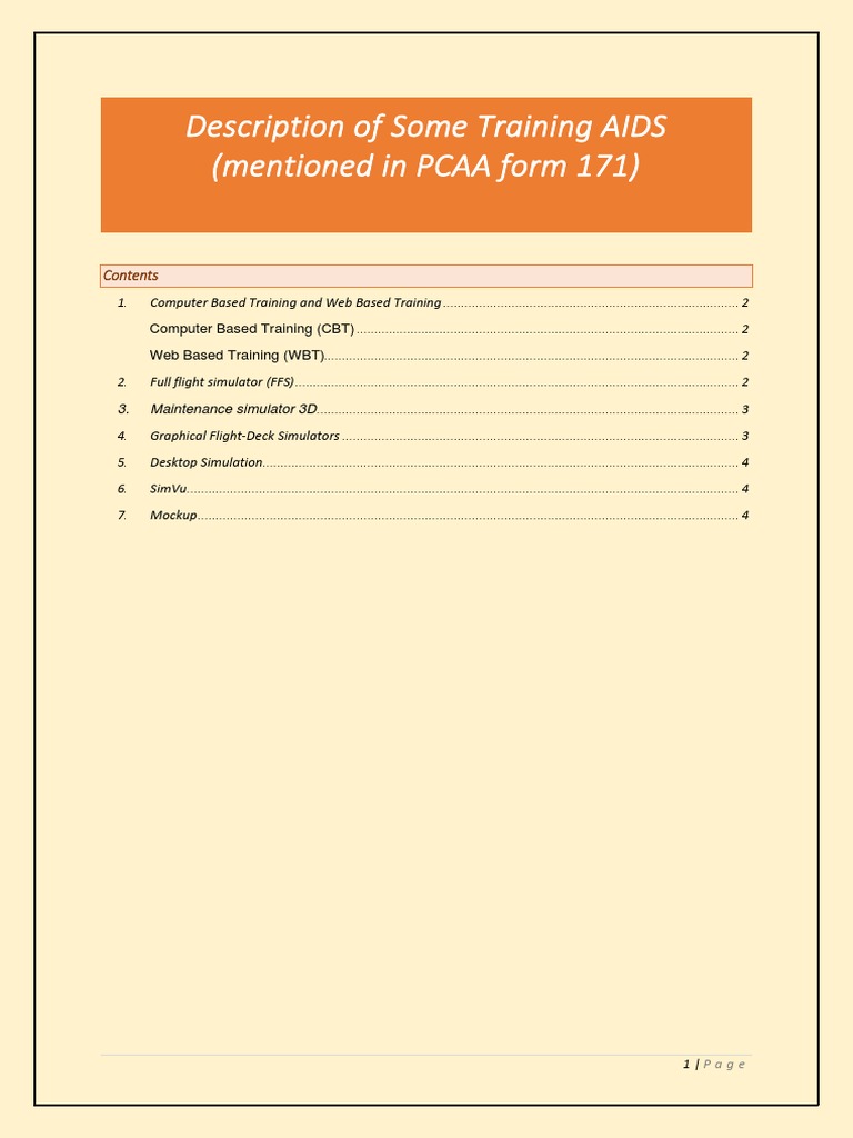 Description Training AIDS | PDF | Educational Technology | Simulation