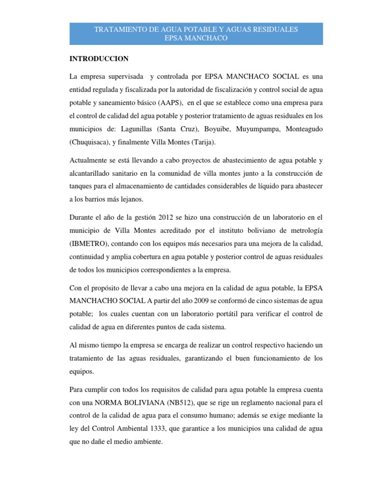 Informe Practica de Campo | Descargar gratis PDF | Aguas residuales | Laboratorios