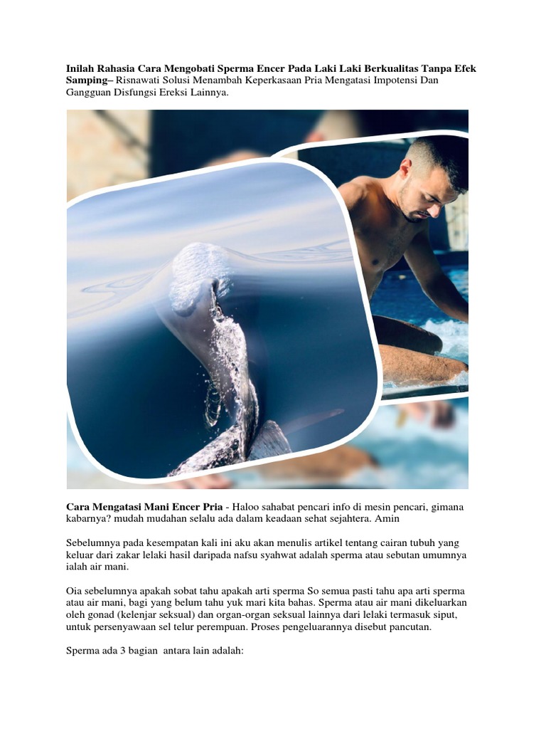 Cara Mengatasi Mani Encer Pria | PDF | Gaya Hidup